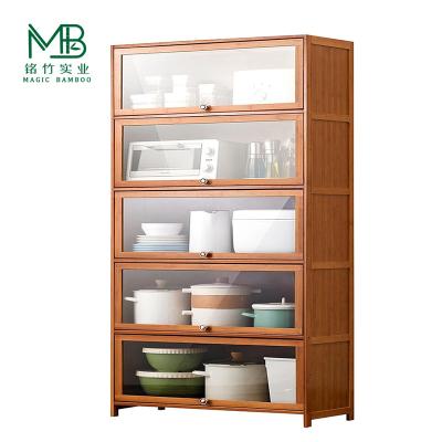 China High Quality Bamboo Vertical Storage Cabinets For Kitchen for sale