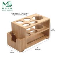 China Moisture-resistant Bamboo Electric Toothbrush Holder With Side Storage Slot for sale