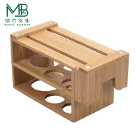 China Moisture-resistant Bamboo Electric Toothbrush Holder With Side Storage Slot for sale