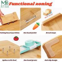 China One-handed Bamboo Cutting Board With Food Holder for sale