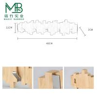 China Bamboo wall mounted rack with metal hook for living room for sale