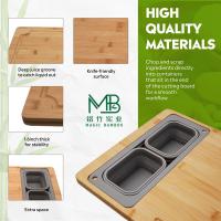 China Bamboo Kitchen Cutting Board With Built-In Sink And Storage Box for sale