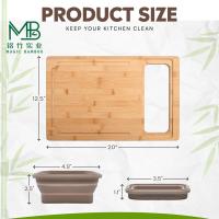 China Bamboo Kitchen Cutting Board With Built-In Sink And Storage Box for sale