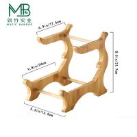 China Multi-Layer Bamboo Ceramic Fruit Bowl Rack For Restaurant Storage for sale