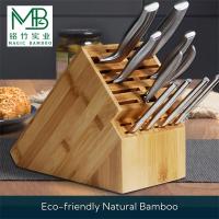 China 20 Slot Bamboo Knife Block For Kitchen Countertops for sale
