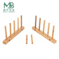 China Bamboo Dish Storage Drying Rack For Kitchen Cabinet for sale
