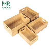 China Large Bamboo Kitchen Storage Drawer Box For Cabinets Countertops for sale