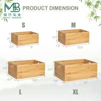 China Large Bamboo Kitchen Storage Drawer Box For Cabinets Countertops for sale