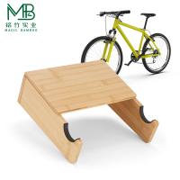 China Bamboo Wall-mounted Indoor Bike Rack For MTB And Road Bikes for sale
