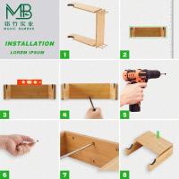 China Bamboo Wall-mounted Indoor Bike Rack For MTB And Road Bikes for sale