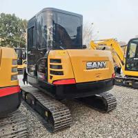 China Low Price Low Hours Sany SY60C 6Ton Crawler ISUZU Engine Hydraulic Used Mini Excavator for Sale for sale