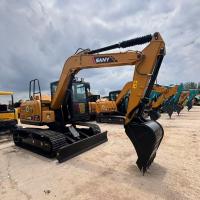 China Original China Made Used Sany Sy75C 75C Pro ISUZU Engine Excavator Low Price High Quality Construction Shovel Digger Stock for sale