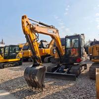 China High Quality Low Hours Sany SY55C 5.5Ton Crawler Hydraulic Compact Used Excavator for Construction for sale