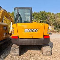 China High Quality Low Hours Sany SY55C 5.5Ton Crawler Hydraulic Compact Used Excavator for Construction for sale