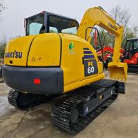 China Genuine Komatsu PC60 6Ton Mini Excavator Original Japanese Made Durable Hydraulic System 0.25-0.37m³ Bucket Low Working Hours for sale