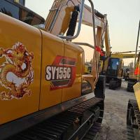 China SANY SY155C Second Hand Construction Equipment 103kN Pre Owned Mini Excavator 14100kg for sale