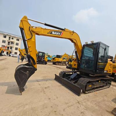 China Original SANY SY75C Pro Small Crawler Excavator 7ton With Advanced Hydraulic System and Comfortable Cabin for sale