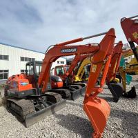 China 90% New Korea Doosan DH55 Mini Excavator 5.5 Ton Crawler Digger Strong Digging Force Used DH55-V Excavator with Video Inspection for sale
