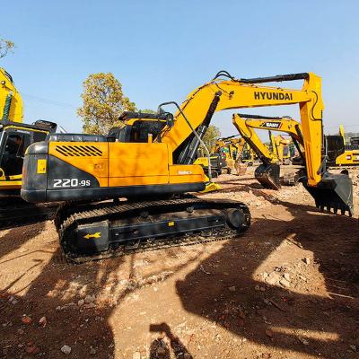 China High Performance Repossessed 220 Hyundai Excavator Machine Cummins Engine 22 ton for sale