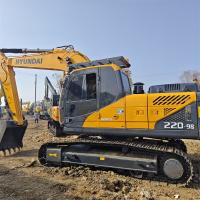 China High Performance Repossessed 220 Hyundai Excavator Machine Cummins Engine 22 ton for sale