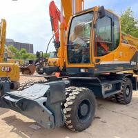 China Original 210W-9 Wheel Used Hyundai Excavator 21Ton For Road Construction for sale