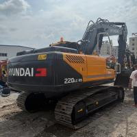 China High Efficiency Used HYUNDAI 220LC-9S Hydraulic 22 Ton Original Cummins Engine Used Excavator for Mining Land Construction Works for sale