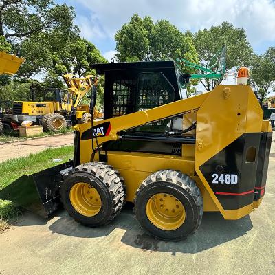 China Small Second Hand Wheel Loader Caterpillar Cat 246D Skid Steer Loader 55kw for sale