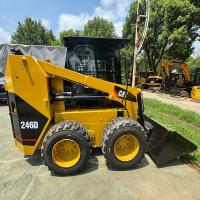 China Small Second Hand Wheel Loader Caterpillar Cat 246D Skid Steer Loader 55kw for sale