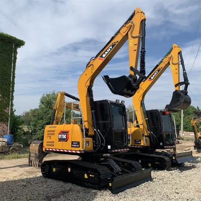 China Low Price Low Hours Sany SY75C 7.5Ton Crawler Hydraulic Compact Used Mini Excavator for Sale for sale