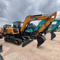 China Low Price Low Hours Sany SY60C 6Ton Crawler ISUZU Engine Hydraulic Used Mini Excavator for Sale for sale