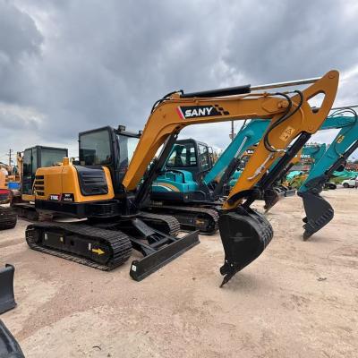 China Low Price Low Hours Sany SY60C 6Ton Crawler ISUZU Engine Hydraulic Used Mini Excavator for Sale for sale