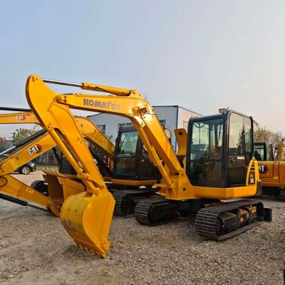 China Used 5.6 Ton Komatsu PC56 Mini Crawler Excavator For Small Engineering Works for sale