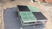 China Assemble Mobile Wedding Swimming Pool Stage Glass Acrylic Stage Aluminum Frame for sale