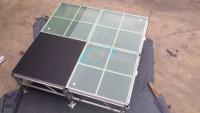 China Assemble Mobile Wedding Swimming Pool Stage Glass Acrylic Stage Aluminum Frame for sale