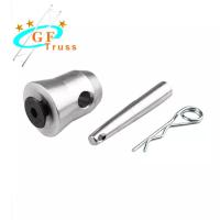 China Aluminum Half Conical Coupler with Clips Pins for Trusses Bed Plate Fit F34 for sale