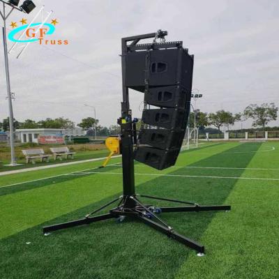 China Hang Audio Light Truss Stand Lift Light Tower Metal Stand Hand Crank for sale
