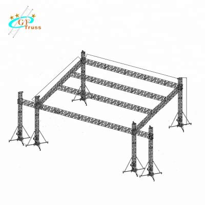 China Concert Lighting Tower Truss For Stage Roof 50*2mm Sub Main Tube for sale