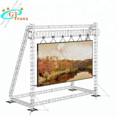 China 3m LED Screen Truss Ground Support Aluminium Box Truss For Concert Black for sale