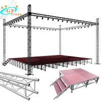 China Movable Aluminum Stage Truss Outdoor Aluminum Leg Wooden Stage Platform for sale
