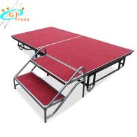 China Movable Aluminum Stage Truss Outdoor Aluminum Leg Wooden Stage Platform for sale