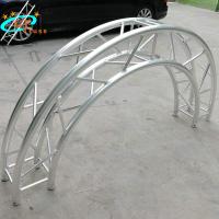 China Round Booth Aluminum Spigot Truss Light Curved Truss System Square Shape for sale