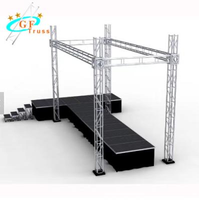 China Silver Aluminum Spigot Truss 15x8m Meter Lighting Truss Stand Structure for sale