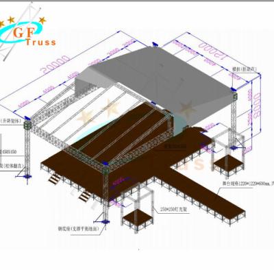 China Portable Aluminum Truss  Roof Truss Systems Platform Foldable Truss Folding Truss for sale