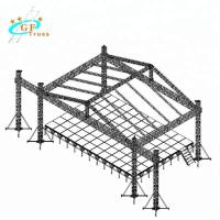 China Concert Stage Bolt Aluminum Lighting Truss Safety Span 50*3mm Main Tube for sale
