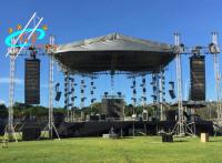 China Concert Stage Bolt Aluminum Lighting Truss Safety Span 50*3mm Main Tube for sale