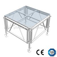 China 1.2M Outdoor Aluminum Stage Truss Tempered Glass Portable Celebration Use for sale