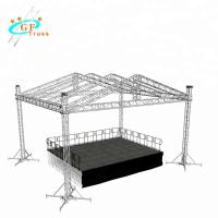 China 2M Aluminum Spigot Truss Gold Color Light Weight Exhibition Use for sale