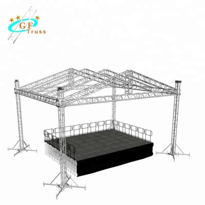 China 2M Aluminum Spigot Truss Gold Color Light Weight Exhibition Use for sale