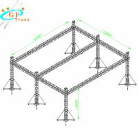 China 6 Pillars Event Stage Truss System Aluminum Alloy Material Big Span for sale