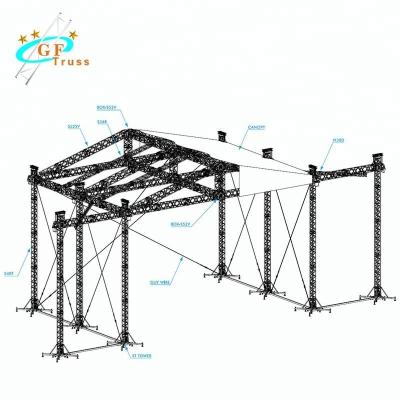 China 2.0mm Thickness Aluminum Stage Truss Structure Square Triangular Aluminum Truss for sale